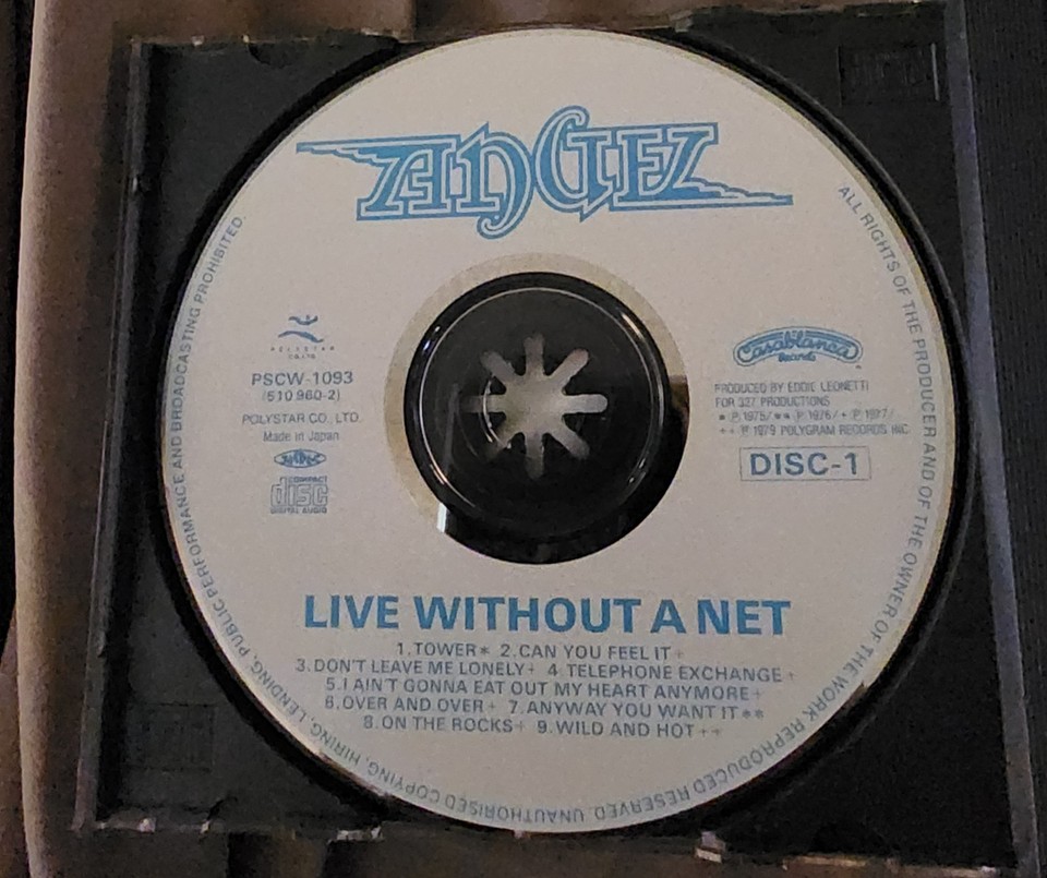 ANGEL Live Without A Net 2-CD+OBI BOX Set 1992 JAPAN Rare Very Clean ...