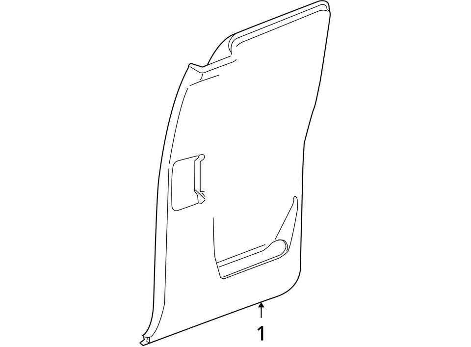 04-07 Chevy Silverado Classic Extended Cab Rear Door Trim Panel Right ...