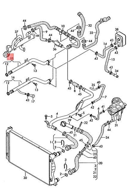 03G121065R Audi A4 2.0 TDI BLB 16v Coolant Pipe 03g 121 065 R for sale ...