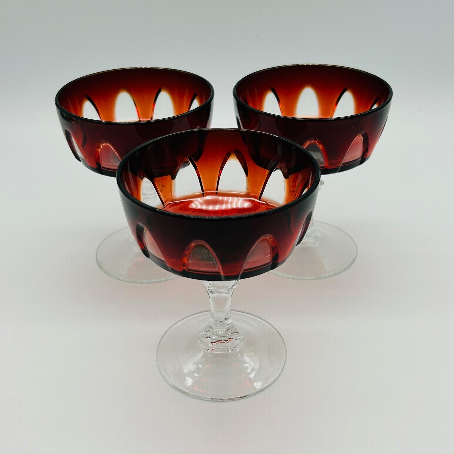 Cristal D’ Arques Durand Gothic Champagne Sherbet Glasses (Set Of 3 ...