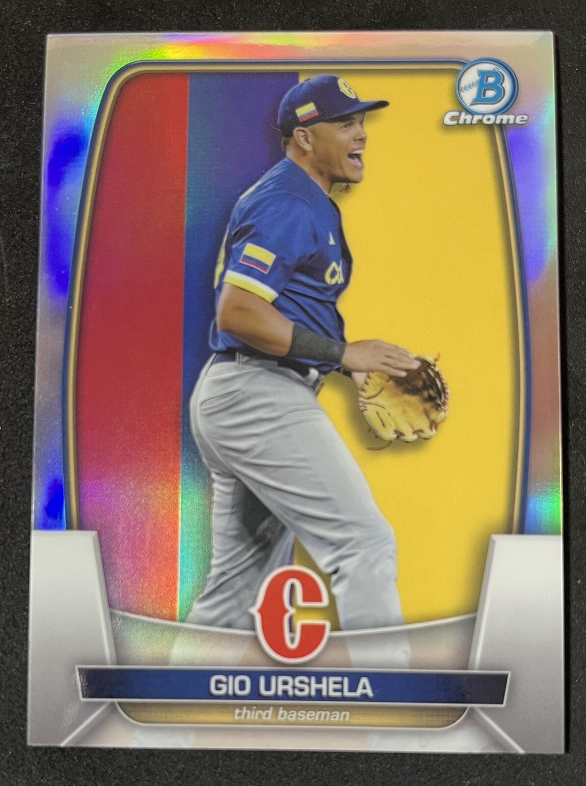 2023 Bowman Chrome Gio Urshela WBC Flag Variation Refractor /499 ...