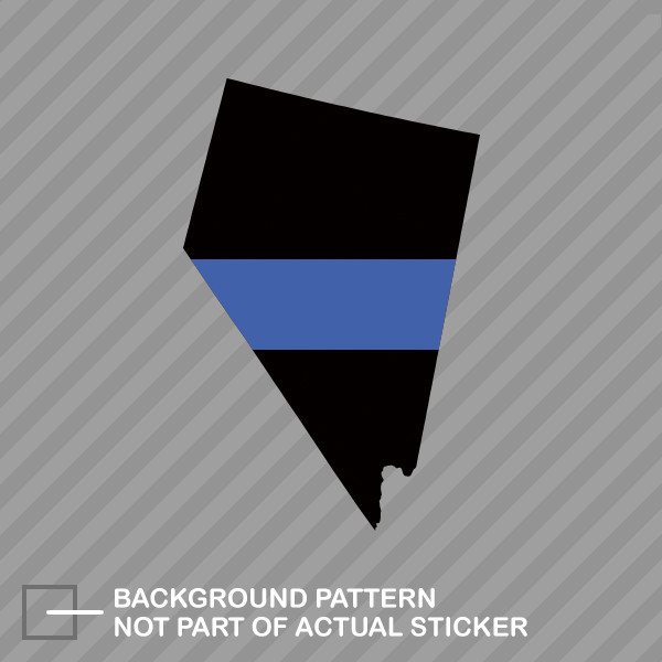 Nevada State Shaped The Thin Blue Line Sticker Decal Vinyl police ...