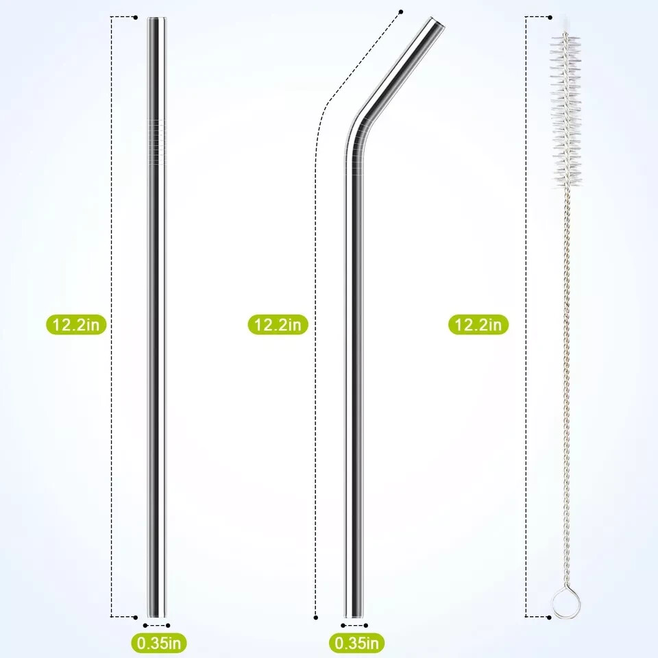 6Pk Stainless Steel Straw Replacement 40oz for Stanley Adventure Travel ...