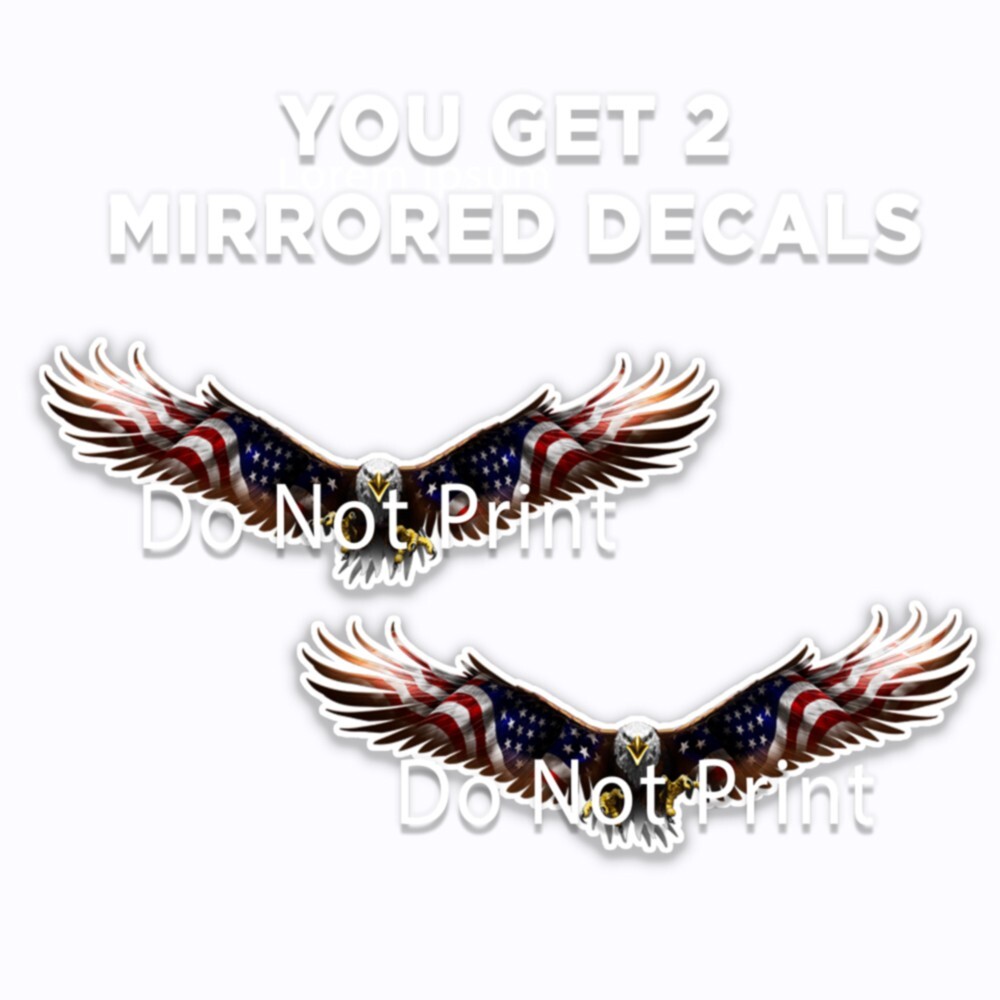 Bald Eagle Stickers American Flag Vehicle Graphics Patriotic Decals USA ...