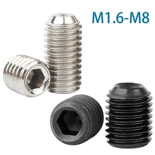 50Pcs M2 M2.5 M3 M4 M5 M6 M8 Hex Hexagon Socket Cup Point Set Screw ...