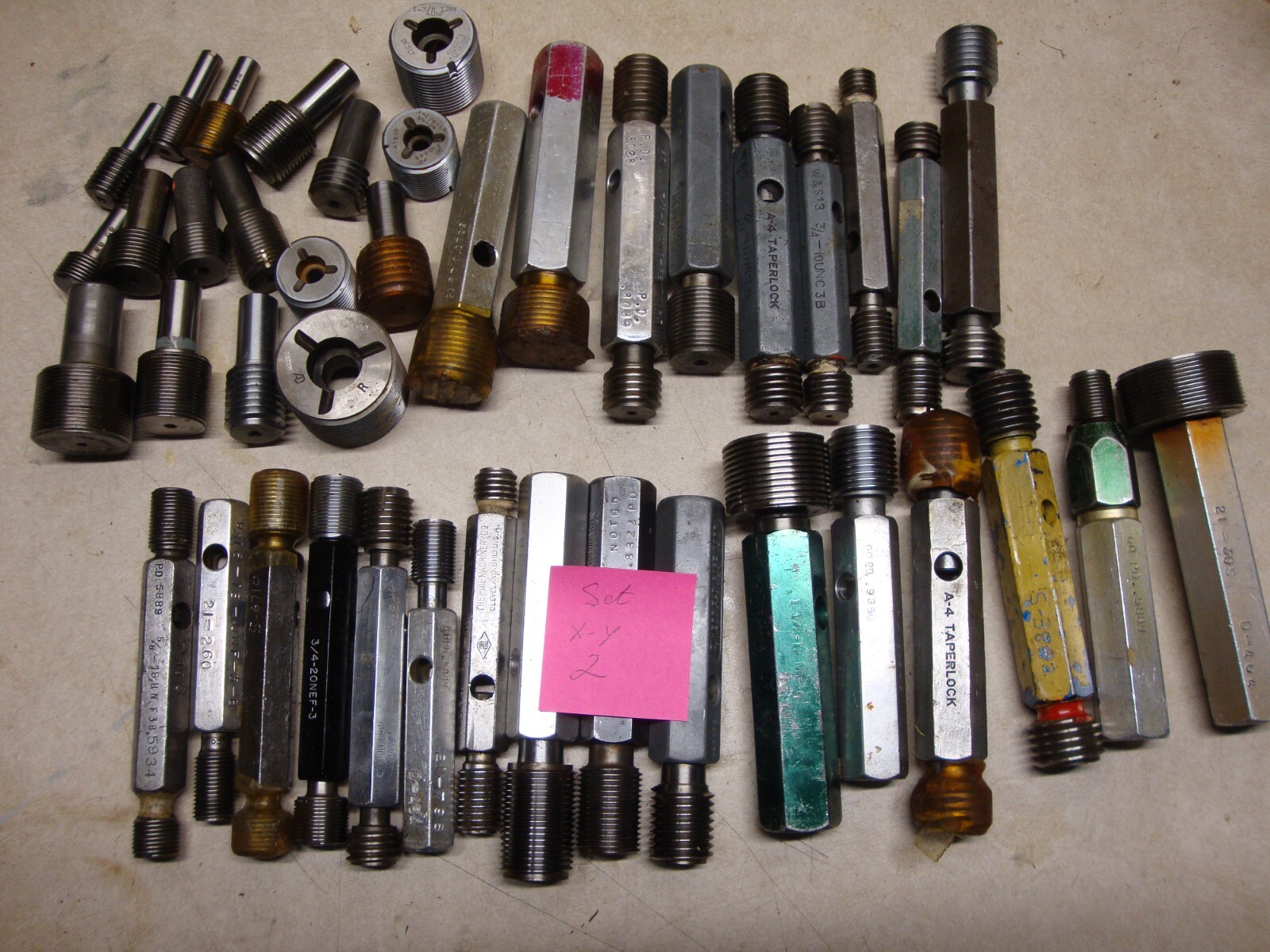 Male plug thread gage gages set # XY-2 3/4-11 5/8-11 3/4-10 7/8-9 1-8 3 ...