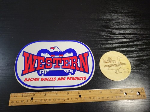 Vintage 8" x 5.25" Western Racing Wheels Sticker Decal Racing Drag Car ...