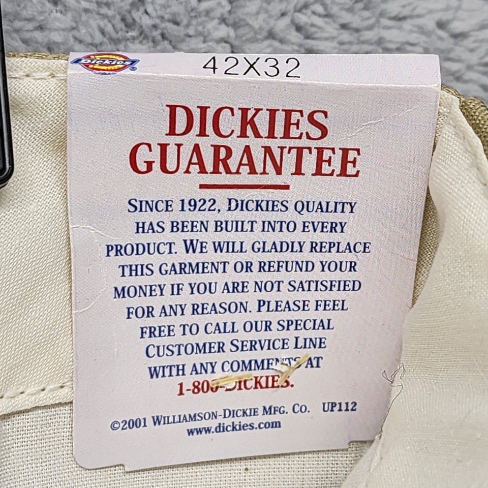 Dickies 874 Work Pants Men's 42x32 Khaki Scotch Guard Stain Release ...