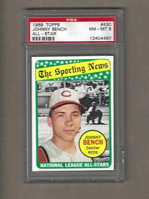 1969 TOPPS JOHNNY BENCH ALL STAR # 430 PSA 8 | eBay