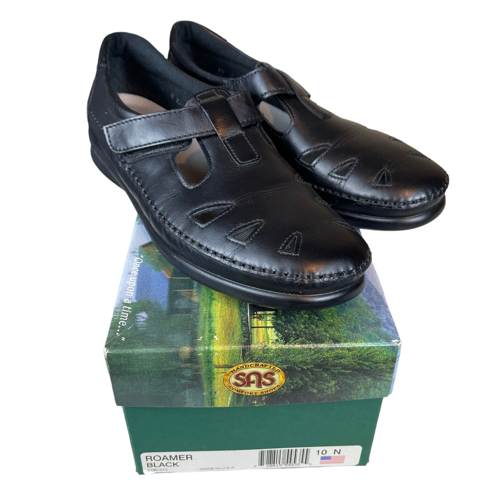 BOX SAS Roamer Loafer Women's 10 N Black Leather Shoes Tripad Comfort ...