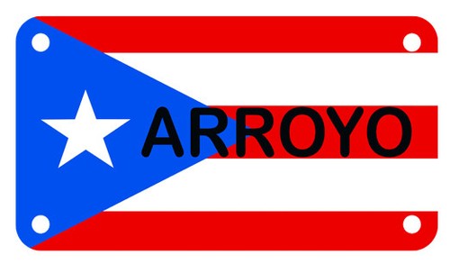 ARROYO Flag Boricua Puerto Rico ATV 4" x 7" Motorcycle Fourtrack ...