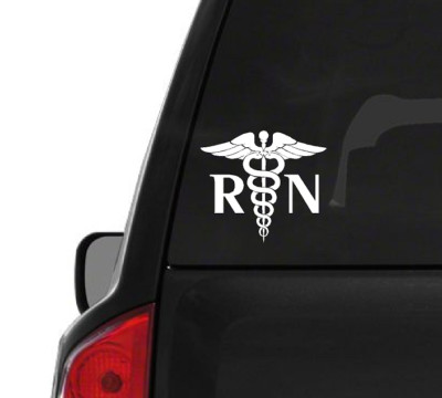 RN White Logo (T32) Registered Nurse Vinyl Decal Sticker Car/Truck ...