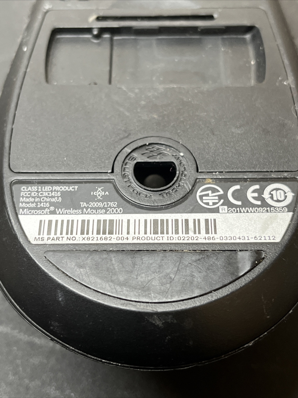 Microsoft Wireless Mouse 2000 Model 1416 With Dongle Receiver for sale ...