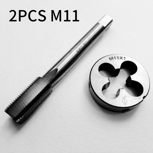 Tap Die Tool Silver Thread & M11 x 1.0mm Die 2pcs/set Kit M11 x 1mm Tap ...