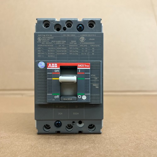 New ABB SACE Tmax XT1H 125 3 Pole 30 Amp 600v Circuit Breaker FLAWED ...