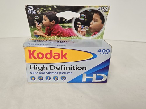 Expired 08/2009 KODAK High Definition HD 3 Pack 72 Exposures 400 Film ...