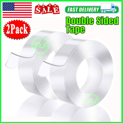 20FT Tape Double Sided Adhesive Removable Heavy Duty Invisible Mounting ...