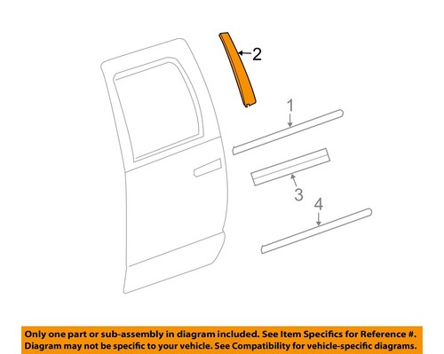 CHRYSLER OEM 09-23 1500 Classic Rear Door Exterior Trim-Applique ...
