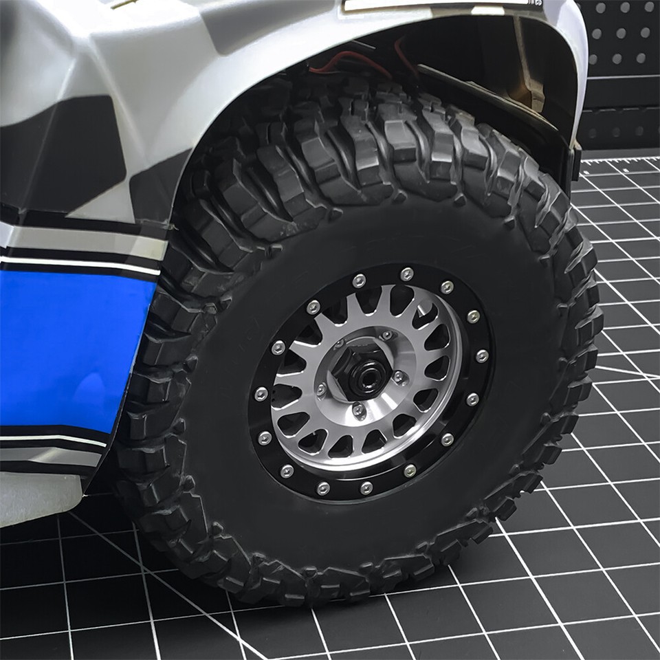 FLYXM Alu Beadlock Wheel Rim RC Wheel Hub for Losi 1/6 Super Baja Rey 2 ...