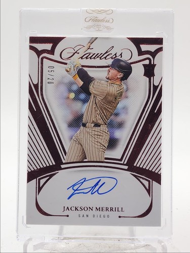 JACKSON MERRILL 2024 FLAWLESS ROOKIE AUTOGRAPH RUBY RC AUTO /20 Q3916 ...