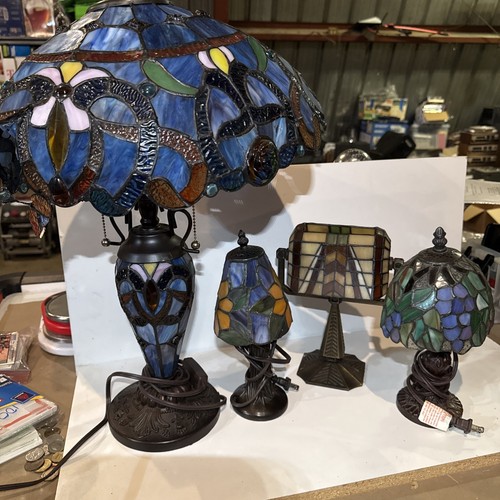 Tiffany-style Lamps Vintage Style Lamp Stained Glass Shade | eBay