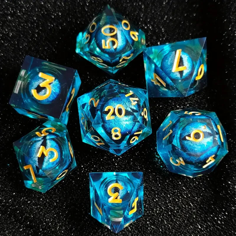 Blue Dragon Floating Eyeball Dice D&D Dungeons Dragons DnD RPG ...
