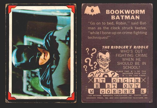 Batman Riddler Back Vintage Trading Card You Pick Singles #1-#38 Topps ...