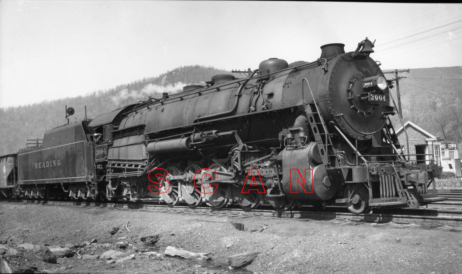 3AA873 RP 1940s/1970s? READING RAILROAD 2-10-2 LOCO #3004 | eBay