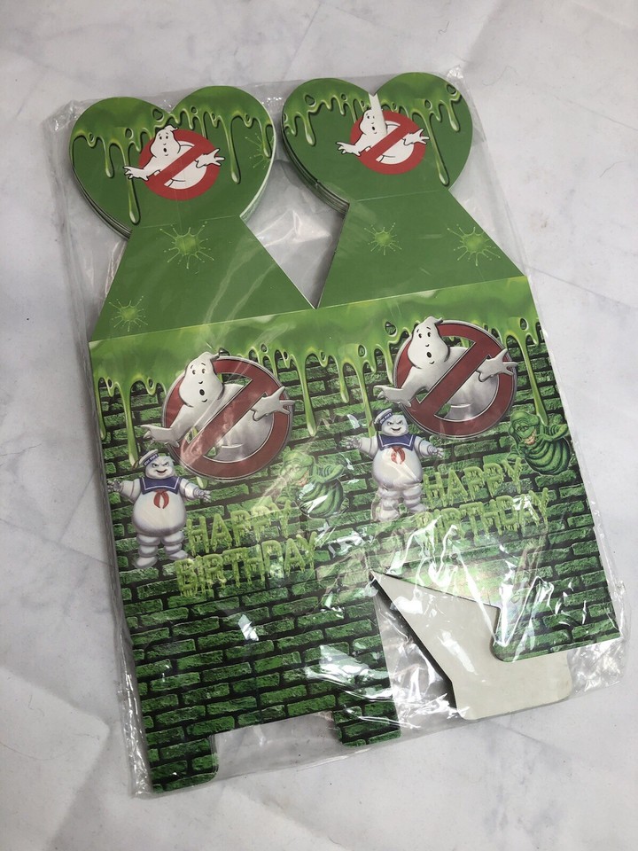 Ghostbusters Birthday Party Supplies Treat Candy Boxes 12ct Slimer Stay ...