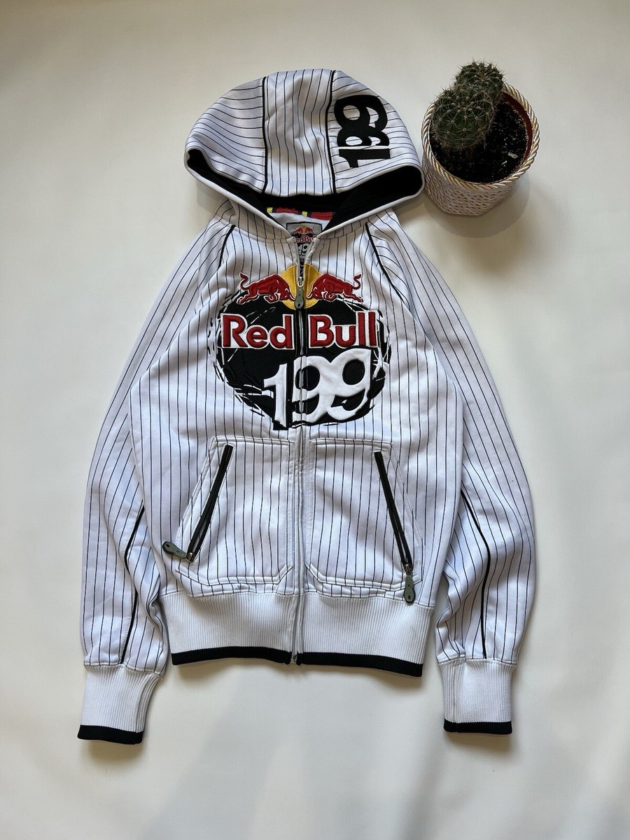 Red Bull Vintage Zip Hoodie Big Center Logo Oversized Y2K Red Bull Vintage Zip Hoodie Big Center Logo Oversized Y2K