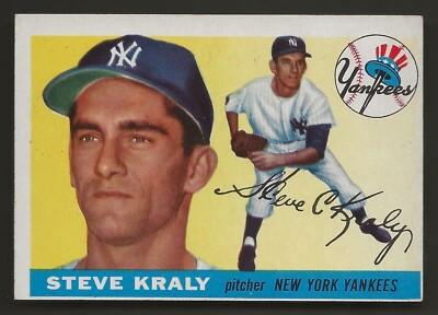 1955 Topps #139 Steve Kraly New York Yankees EXMT | eBay