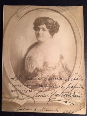 LUISA TETRAZZINI SIGNED PHOTO OF ITALIAN SOPRANO TO OPERA STAR EMMA ...