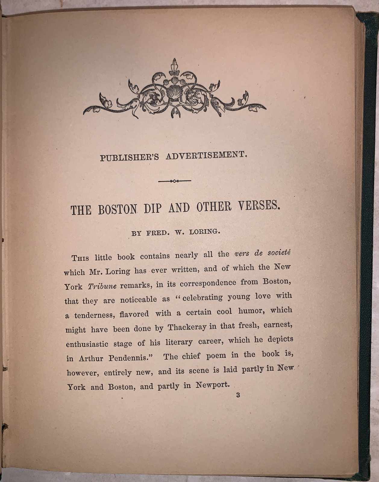 1871, 1st Ed, Fred W Loring, Il Boston Affondante And Other Versi ...