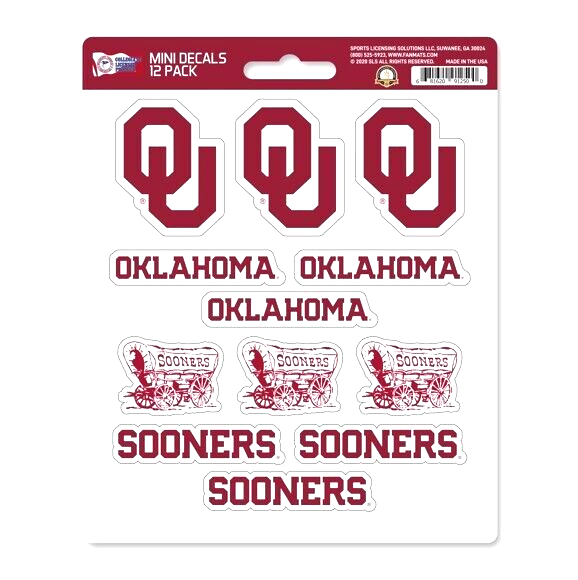 Oklahoma Sooners Vinyl Die-Cut Sticker Set / Decal Sheet *Free Shipping ...