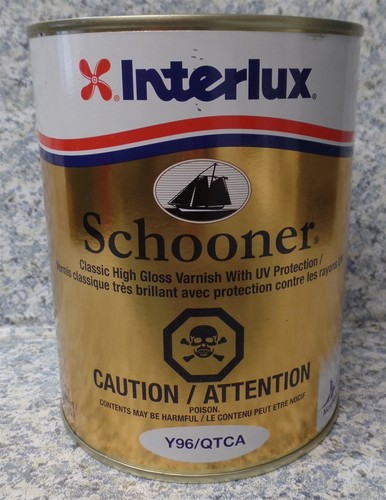 INTERLUX Y96 QTCA 1 Quart Schooner High Gloss Varnish UV Protection NEW ...
