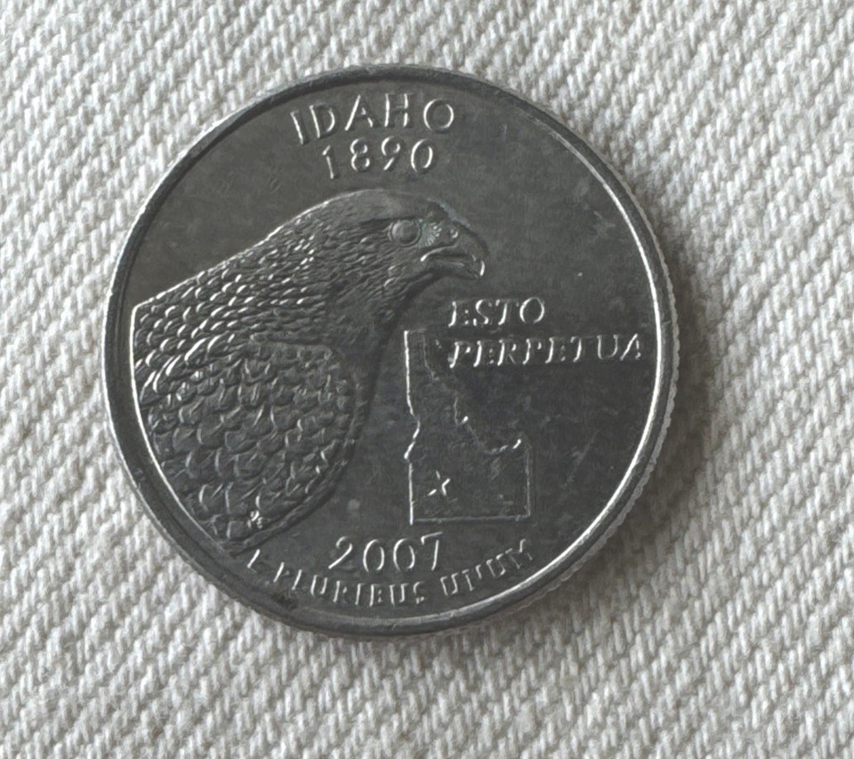2007 P Idaho State Quarter Cent Coin From US Mint 25 Cents Esto ...
