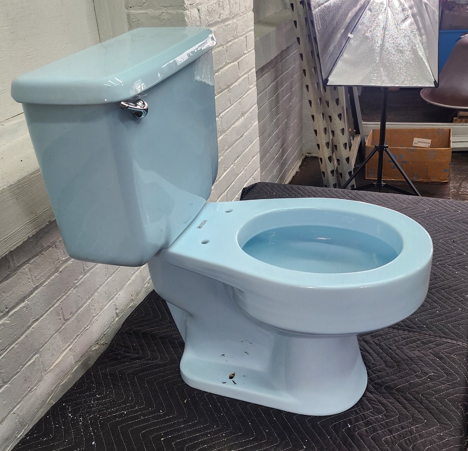 American Standard blue toilet Vintage Bathroom | eBay