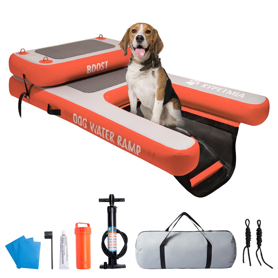 RYpetmia Large Inflatable Pup Plank Dog Water Ramp Pool Ramp Dog ...