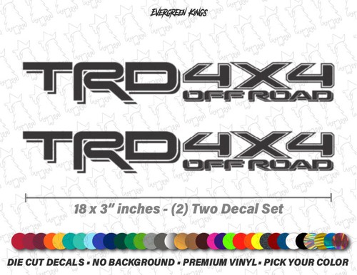 TRD 4x4 OFF ROAD Decal Set for Toyota Tacoma Tundra Truck 4WD Bedside ...
