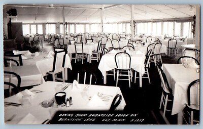 Ely Minnesota Postcard RPPC Photo Dining Room Burntside Lodge On ...