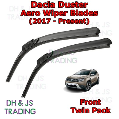 (17-19) Dacia Duster Aero Wiper Blades / Front Windscreen Flat Blade ...