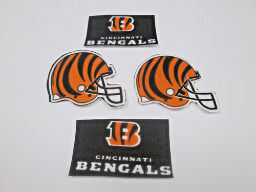 Cincinnati Bengals - Fabric Applique Iron Ons - 4 Pieces | eBay