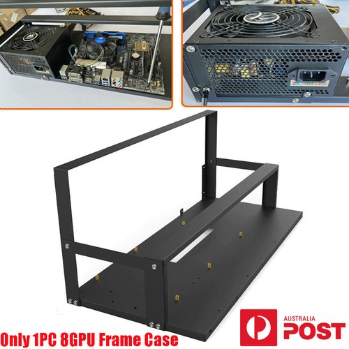 For 8 GPU Open Air Mining Rig Frame Holder Computer Case Graphics Cards ...