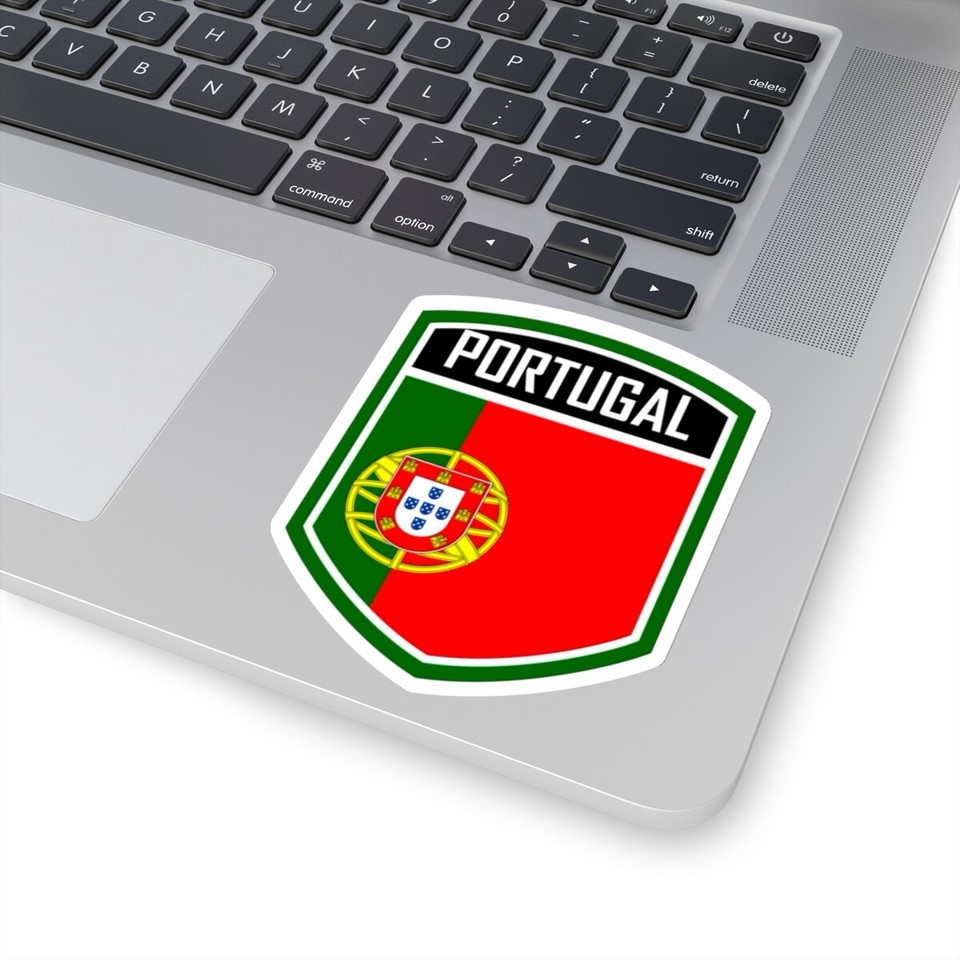 Portugal National Flag Shield Country Kiss-Cut Sticker Vinyl Decal Logo ...