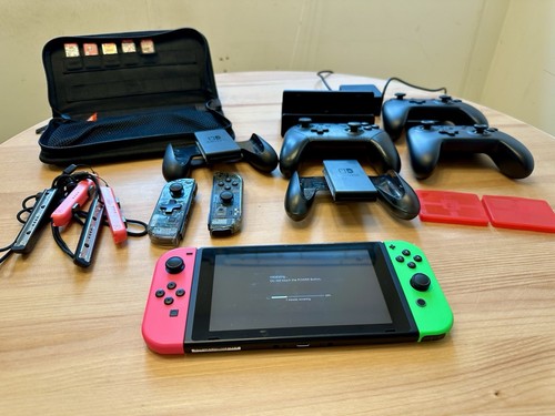 🔥 Nintendo Switch Bundle - 5 Games, 3 Controllers, Case, Dock, Fully ...