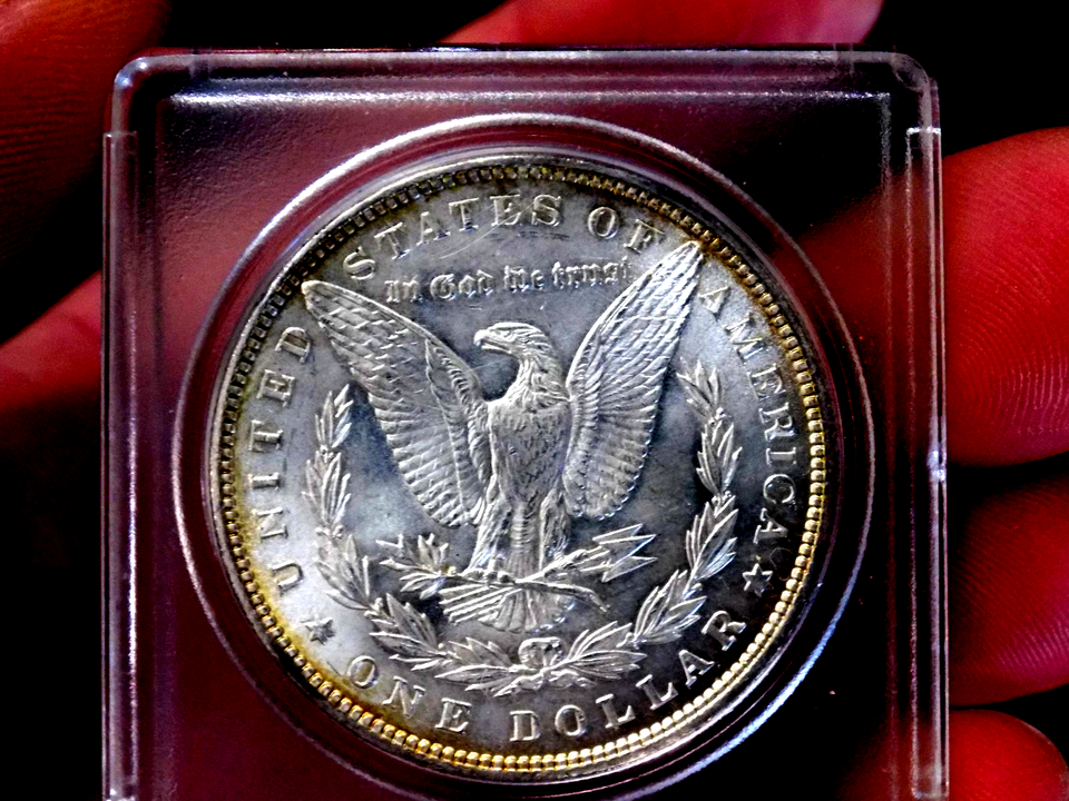 MORGAN SILVER DOLLAR 1896 GEM BU TONED MS++++++ ORIGINAL HIGH GRADE PQ ...