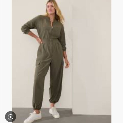Athleta Brooklyn long sleeve jumpsuit green 6 NWT | eBay