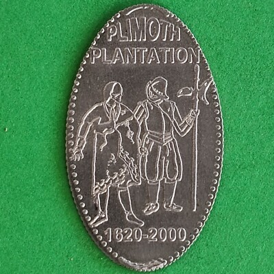 PLIMOTH PLANTATION 1620 2000 Plymouth MA Elongated Quarter Coin Retired ...