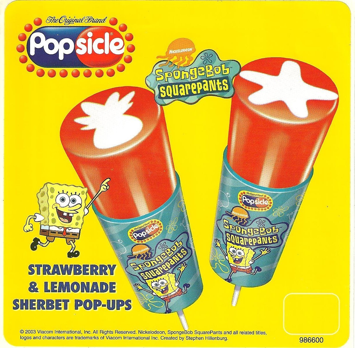 Sponge Bob Push Up Popsicle Ice Cream Truck Sticker NEW | eBay