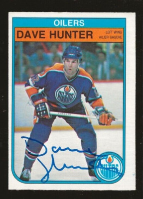 1982-83 O-PEE-CHEE Dave Hunter Autographed Card #110 Oilers | eBay